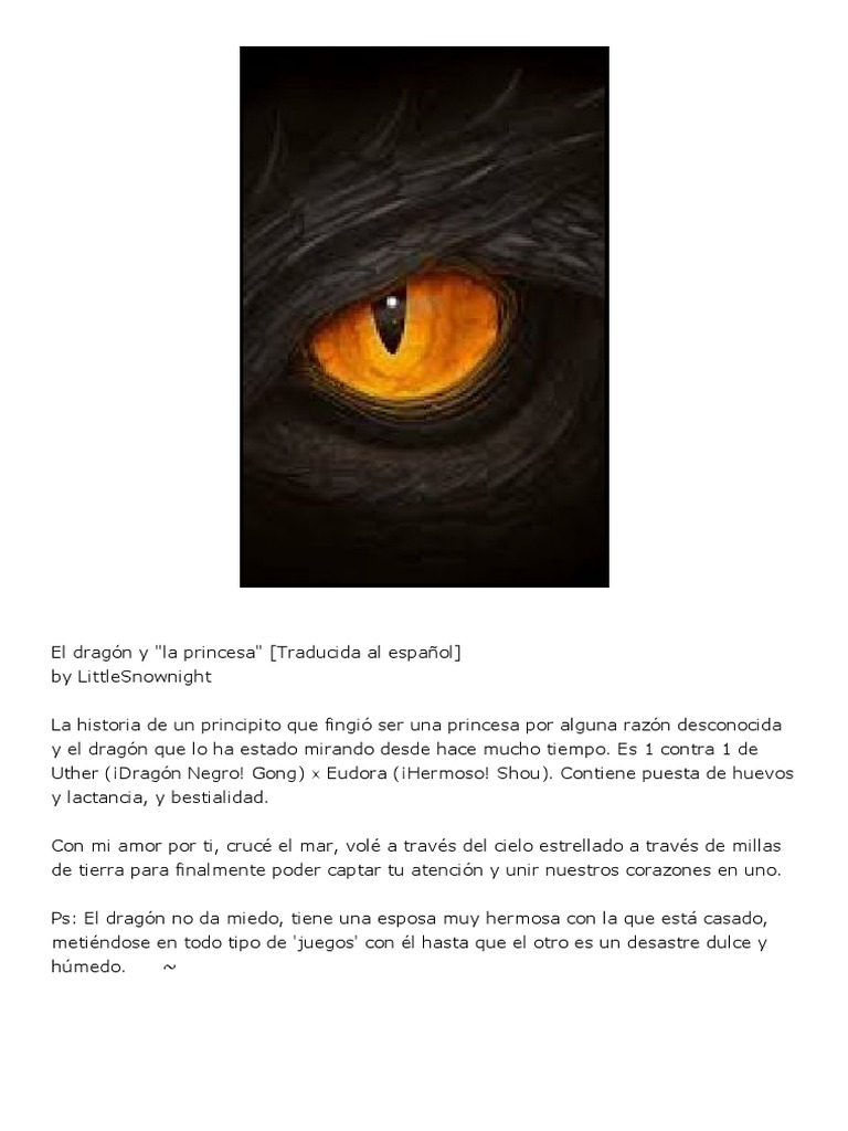 El Dragón y La Princesa | PDF | Belleza | Continuar