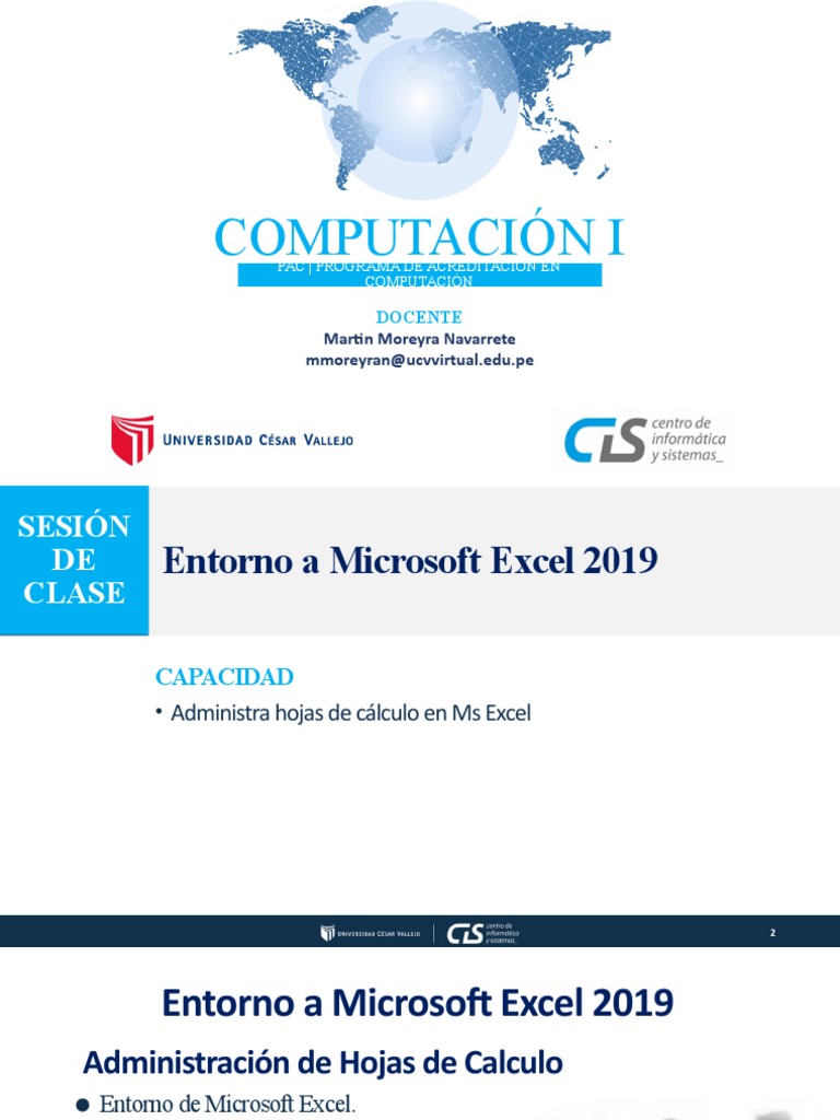 GUIA DE CLASE DE C1 - Entorno de Excel | PDF | Microsoft Excel | Archivo de computadora