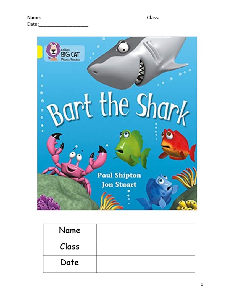 Bart The Shark - Activity Booklet1 - 2022 | PDF