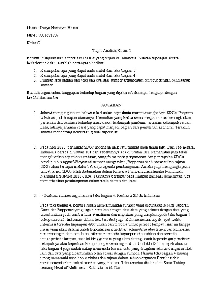 Tugas Analisis | PDF