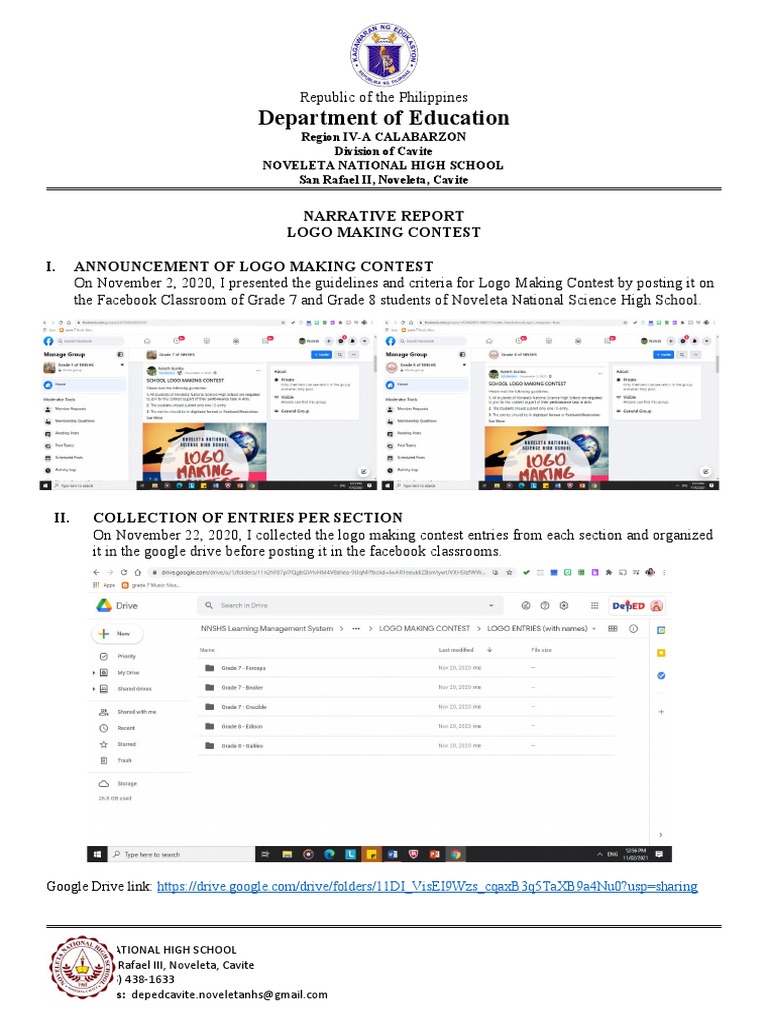 Logo Making Contest Narrative Report | PDF | Communication