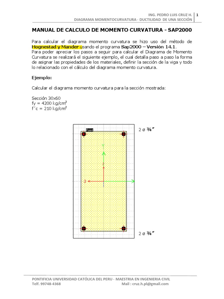 Momento Curvatura Sap 2000 v14 | PDF | Física Aplicada e ...