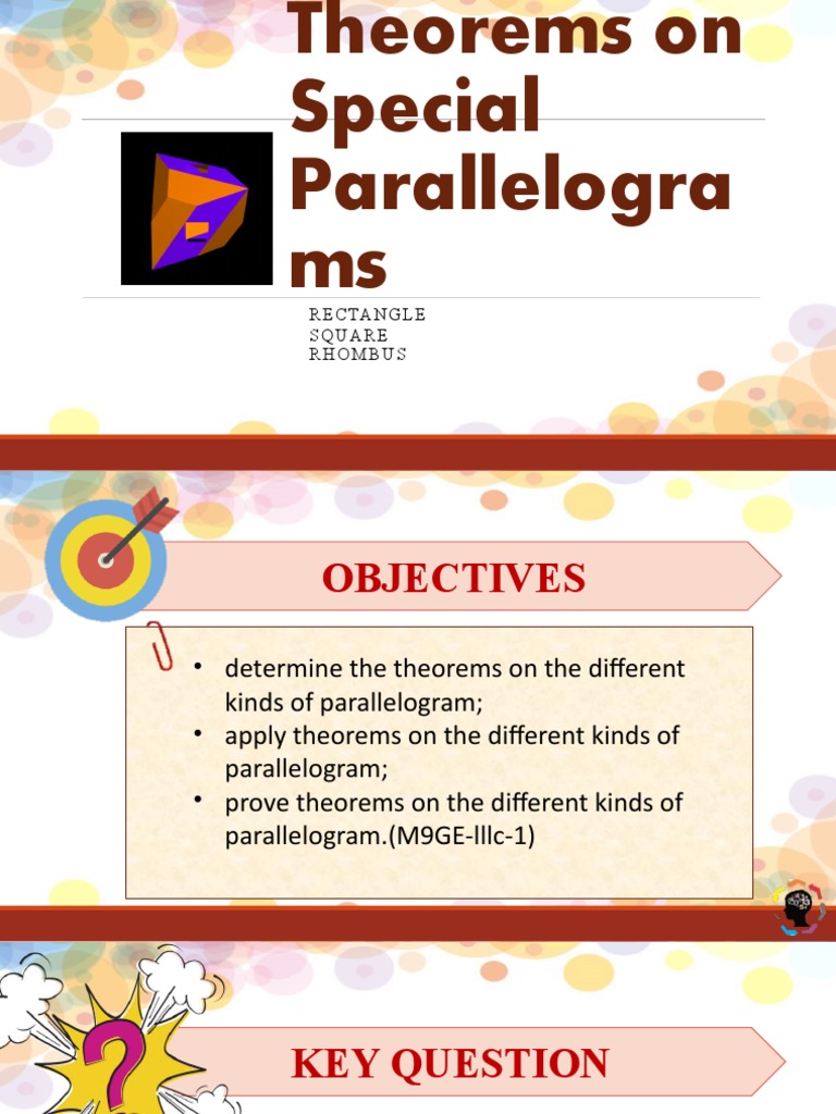 Theorems On Special Parallelogram | PDF | Perpendicular | Rectangle