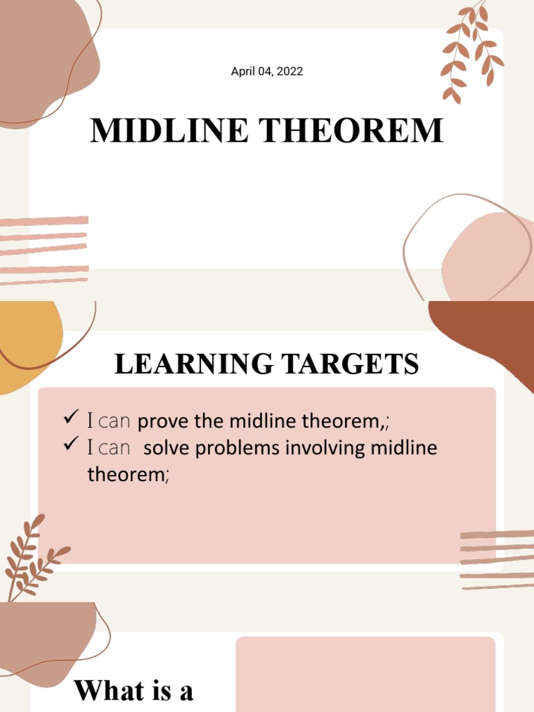 Midline Theorem | PDF | Triangle | Mathematics