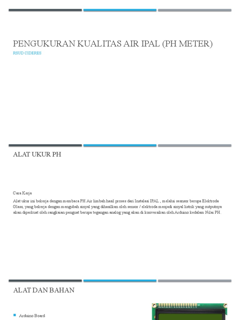 Pengukuran Kualitas Air IPAL (PH Meter) | PDF