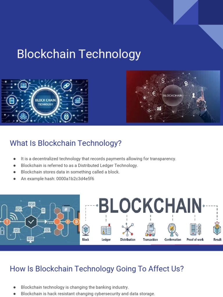 Block Chain Technology Presentation | PDF