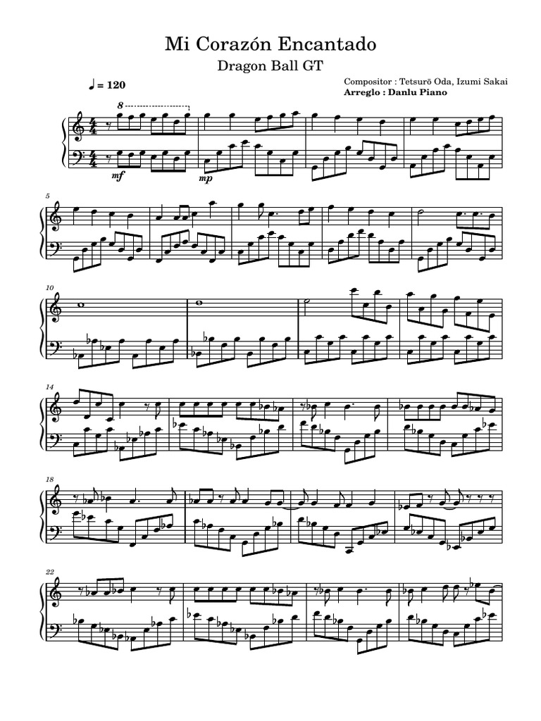 Mi Corazón Encantado Partitura | PDF