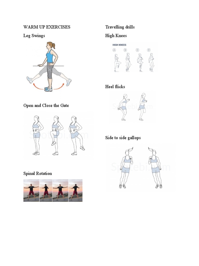 Warm Up Exercises PDF