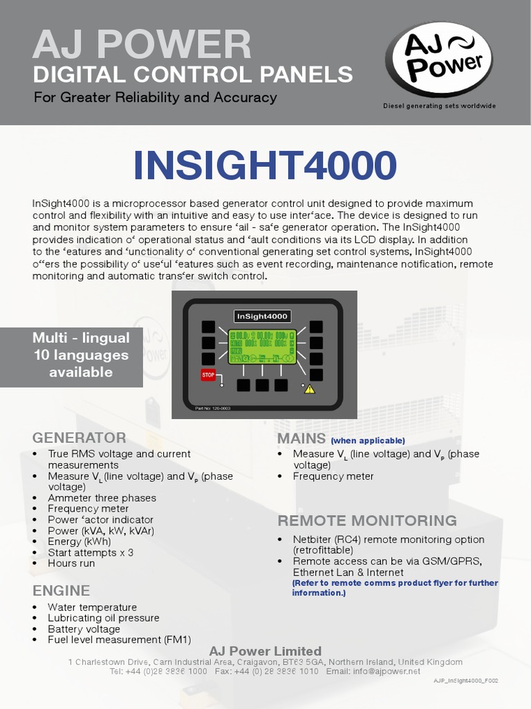 AJP InSight4000 F002 W | PDF | Electricity | Electrical Engineering