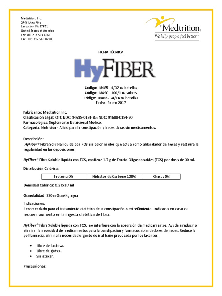 2017 HyFiber FICHA TÉCNICA-1 | PDF
