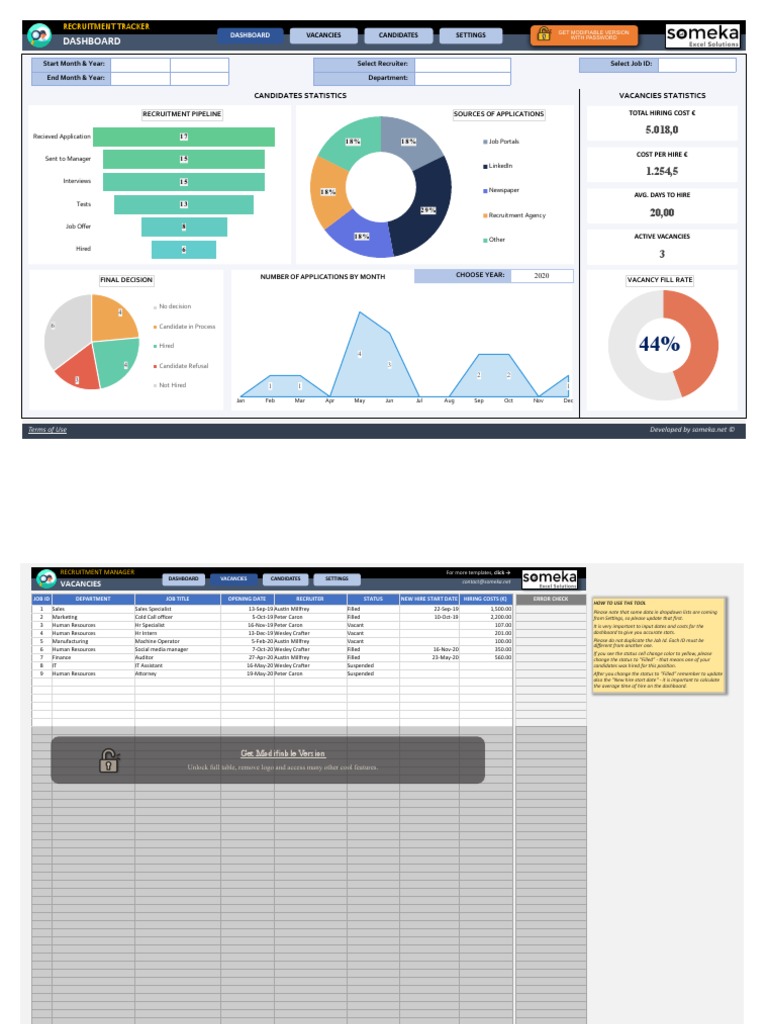 Recruitment Tracker Excel | PDF