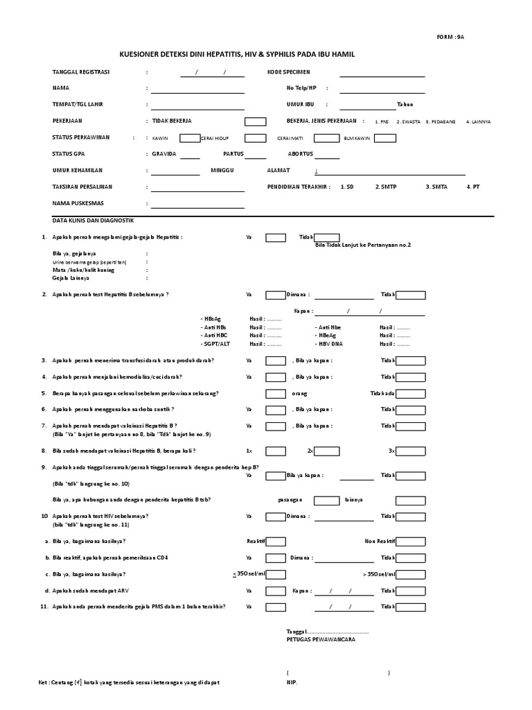 Form Hepatitis | PDF