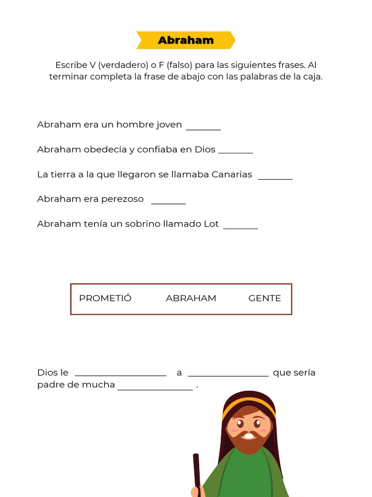 Actividades ABRAHAM | PDF | Abrahán