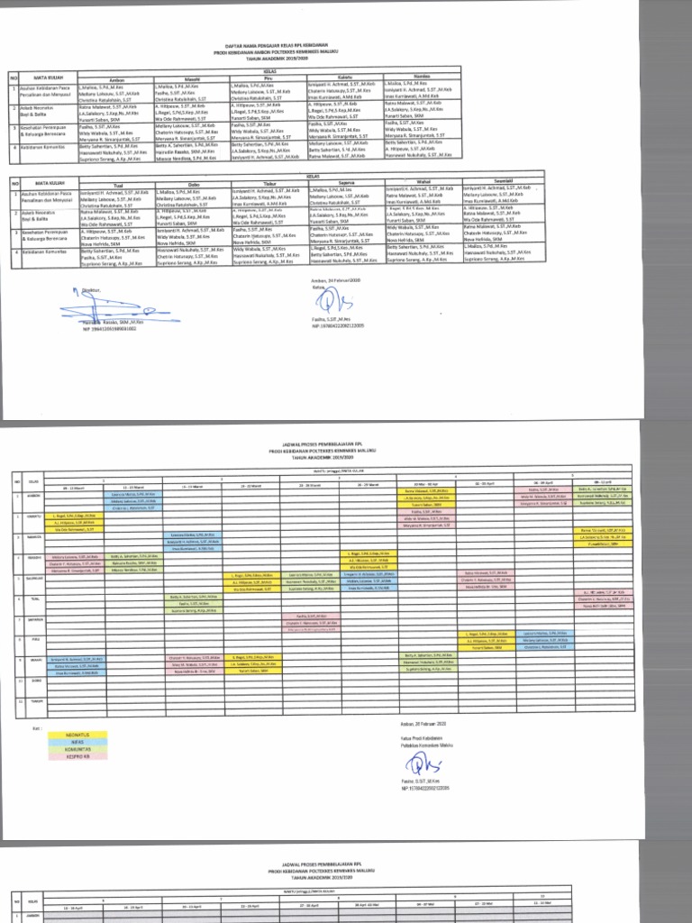 Jadwal RPL 2020001 | PDF