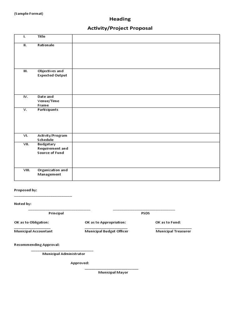 Activity Proposal | PDF