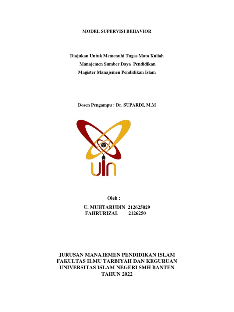 Model Supervisi Behavior | PDF