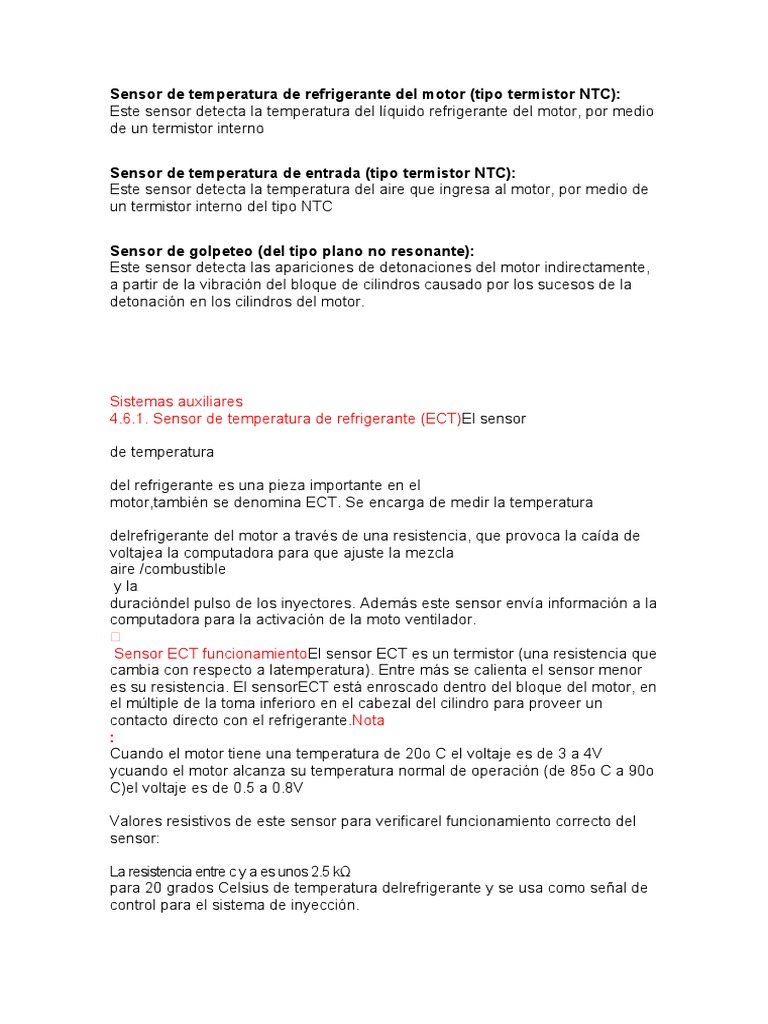 Sensor de Ect KNK Disert | PDF