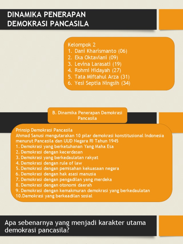 Dinamika Penerapan Demokrasi Pancasila | PDF