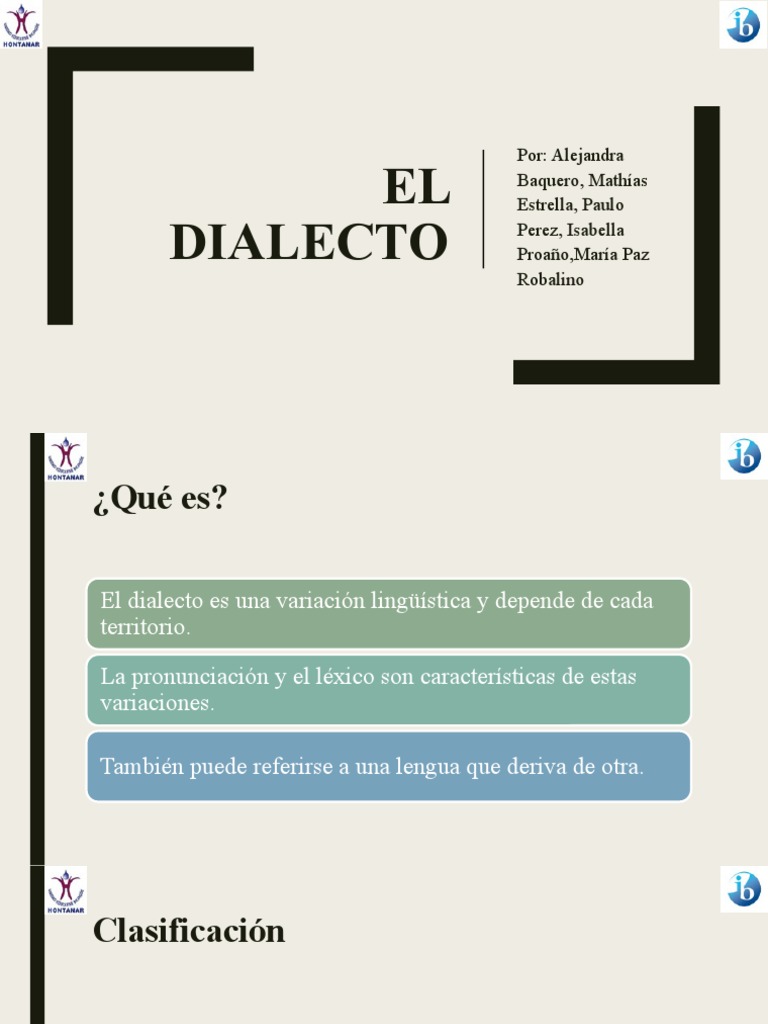 Tipos de Dialectos y Variaciones Lingüísticas | PDF | Dialecto | Lengua ...