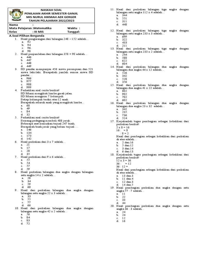 MM KLS Iii Mis | PDF