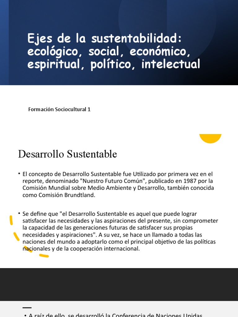 Ejes de La Sustentabilidad | PDF | Desarrollo sostenible | Sustentabilidad