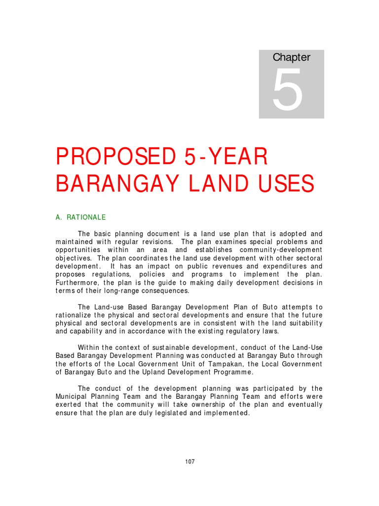 Barangay Buto BDP Chapter 5 | PDF