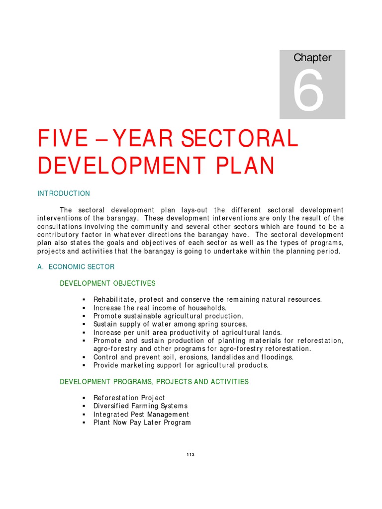 Barangay 5-Year Development Plan | PDF | Infrastructure | Agriculture