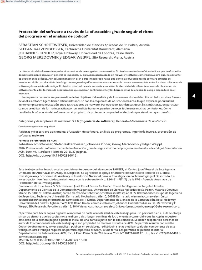 Protecting Software Through Obfuscation - Can It Keep Pace - En.es | PDF | Programación ...