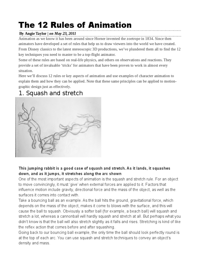 12 Rules of Animation | PDF