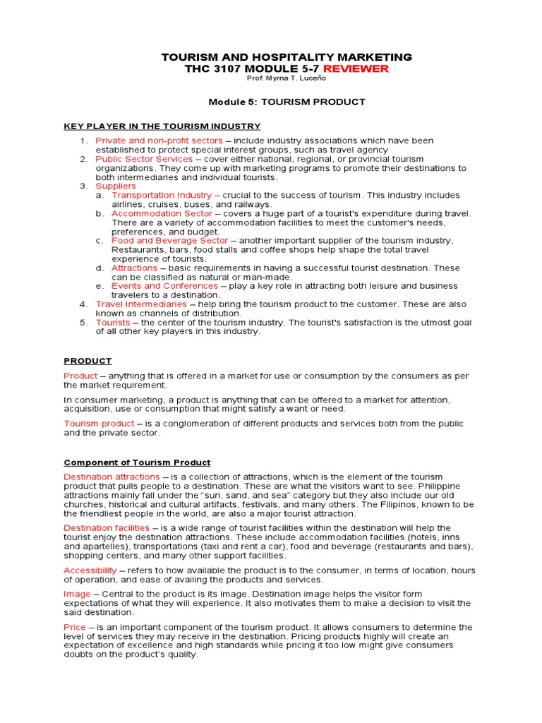 THC 3107 Module 5 7 Reviewer | PDF | Elasticity (Economics) | Pricing