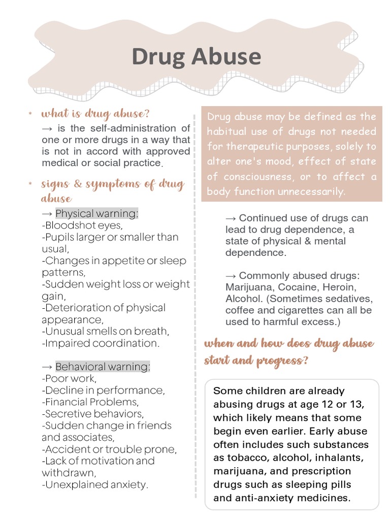 drug abuse | PDF | Substance Abuse | Drugs