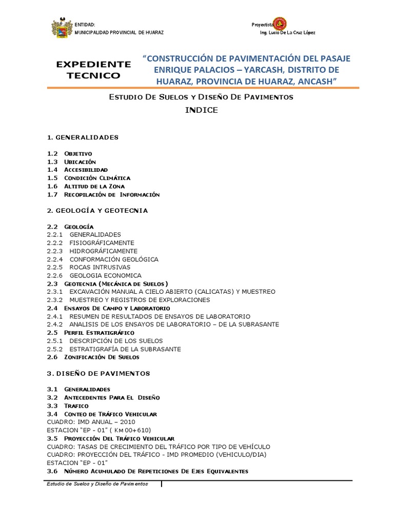 Pavimentación Pasaje Enrique Palacios | PDF | Andes | Hormigón