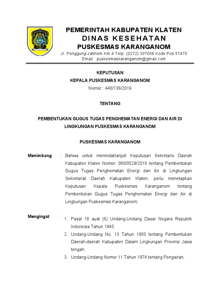 Contoh SK | PDF