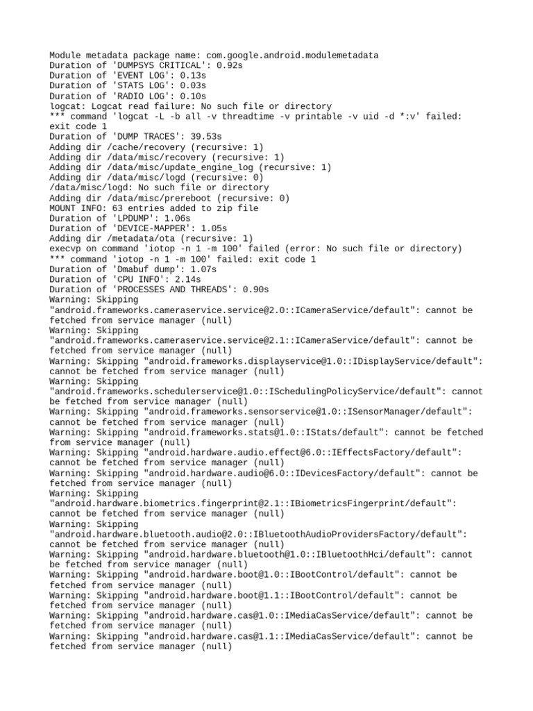 Bugreport KF6p GL RP1A.200720.011 2022 11 18 12 33 55 Dumpstate - Log ...