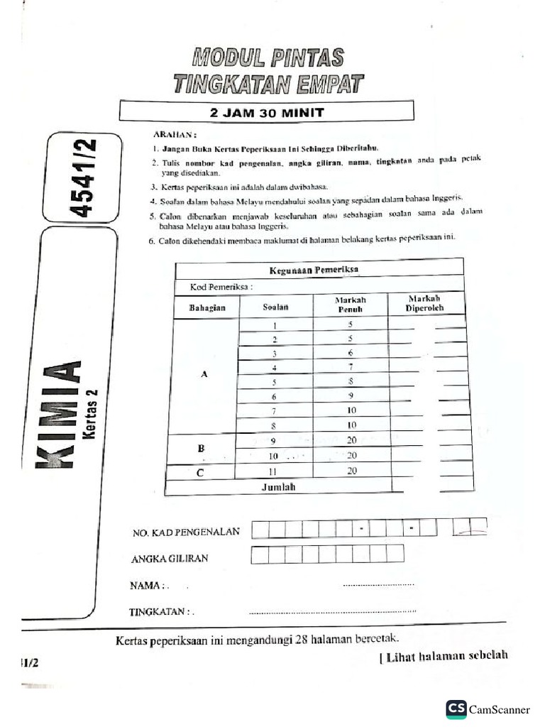 Modul Pintas Kimia PAT (K2) | PDF