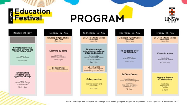 Edu Fest 2022 Program Overview Nov8 NEW | PDF