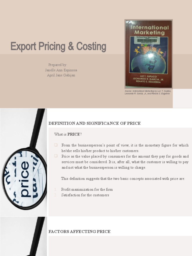 Export Pricing Strategies Explained | PDF | Pricing | Business Economics