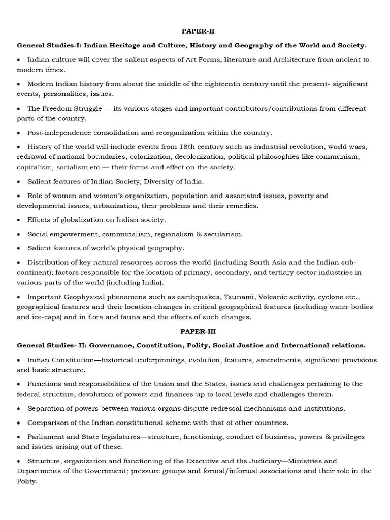 Mains Syllabus GS1 TO GS4 - Page-0001 | PDF