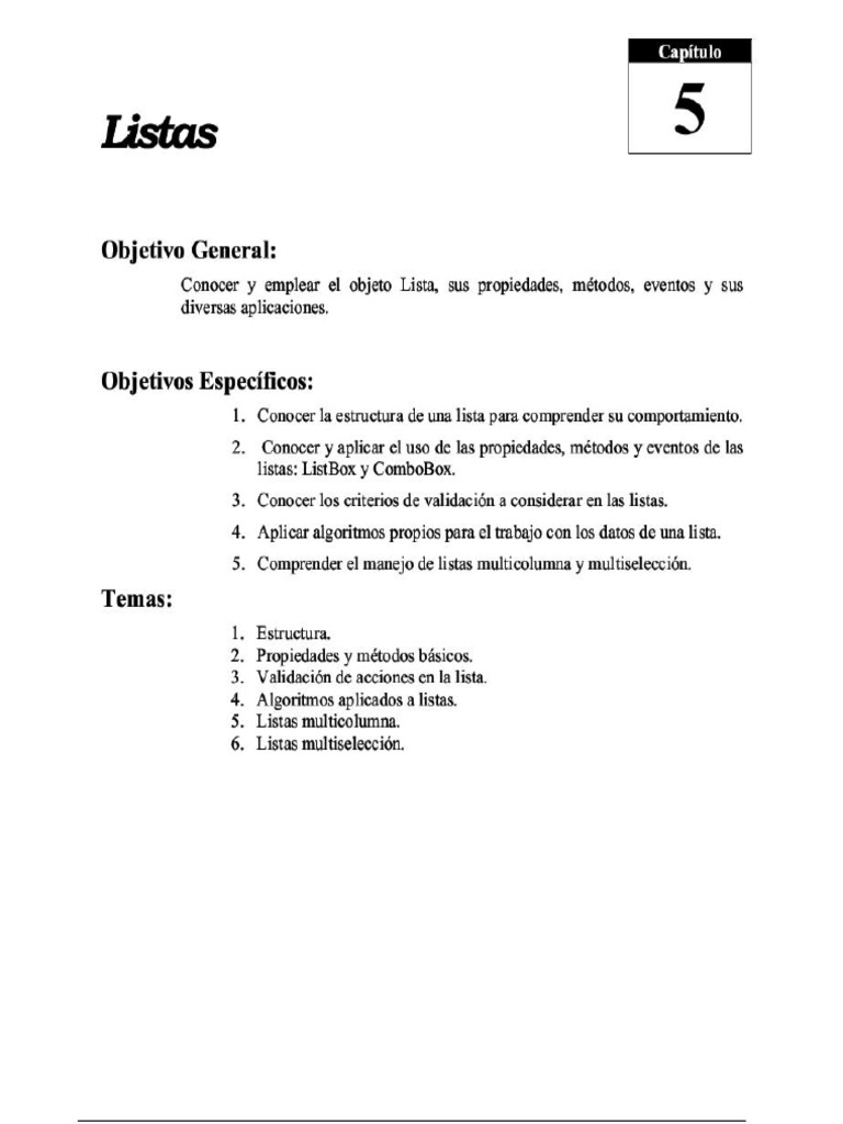 Guía de Listas en Visual Basic .NET | PDF | Ciencias de la Computación ...