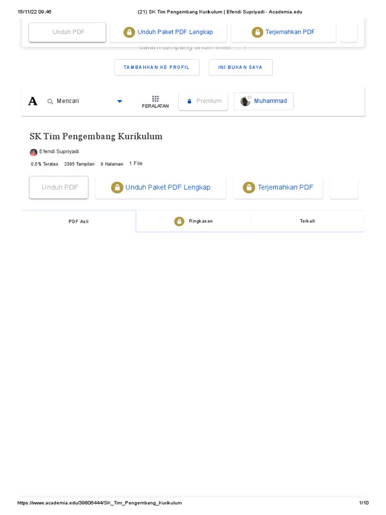 SK Tim Pengembang Kurikulum - Efendi Supriyadi - Academia - Edu | PDF