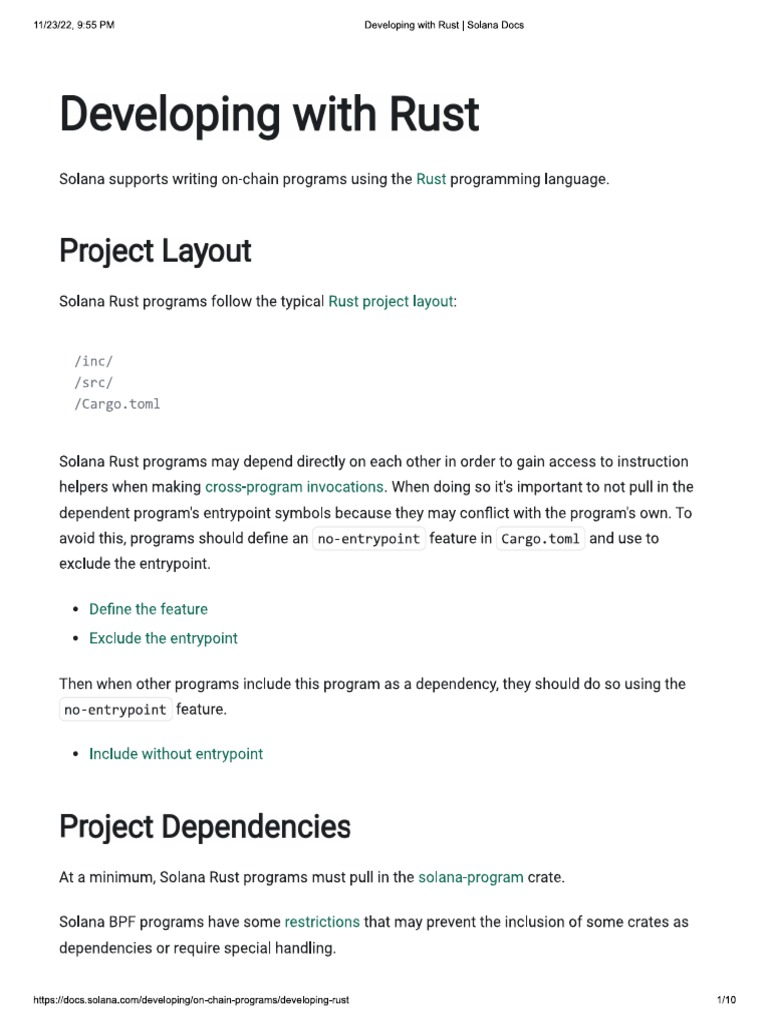 Developing With Rust | PDF