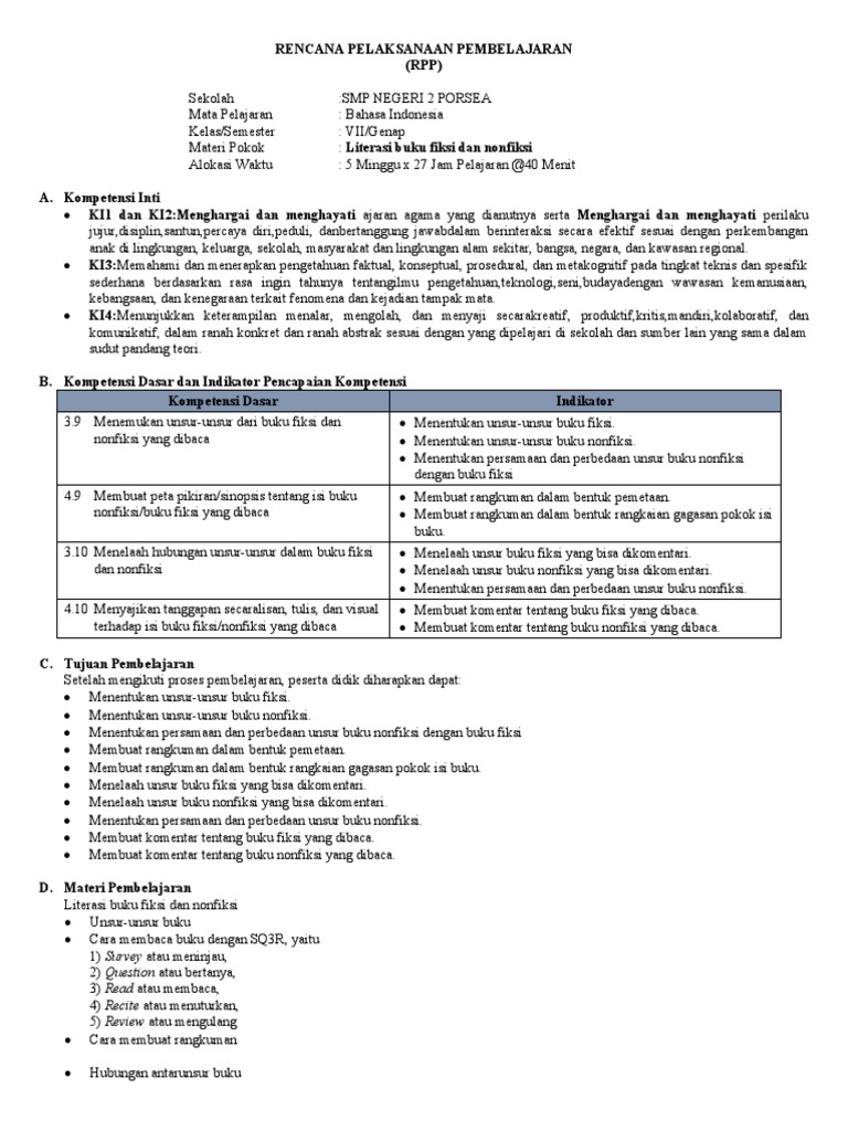 RPP KD 3.10 | PDF | Karier & Perkembangan | Seni & Disiplin Bahasa