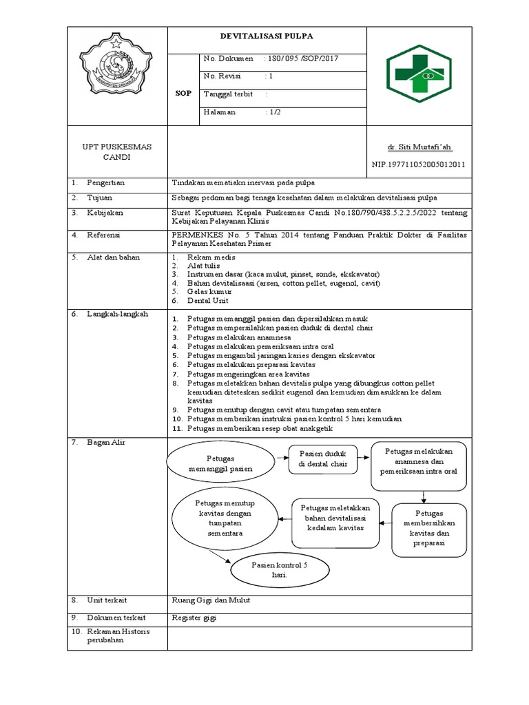 Devitalisasi Pulpa | PDF