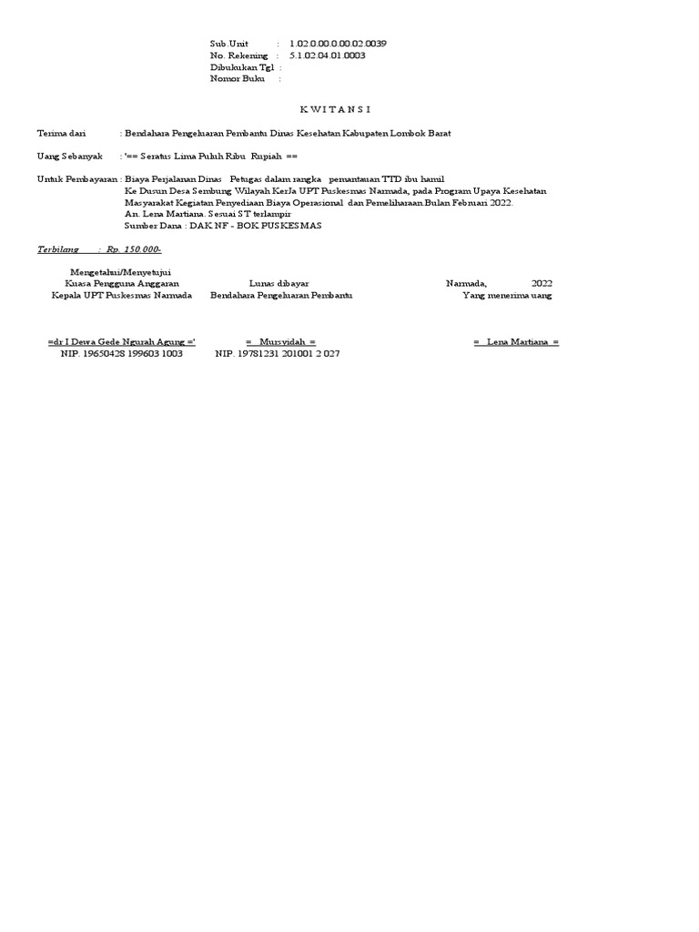 Laporan Kegiatan TTD OKTOBER 2022 | PDF