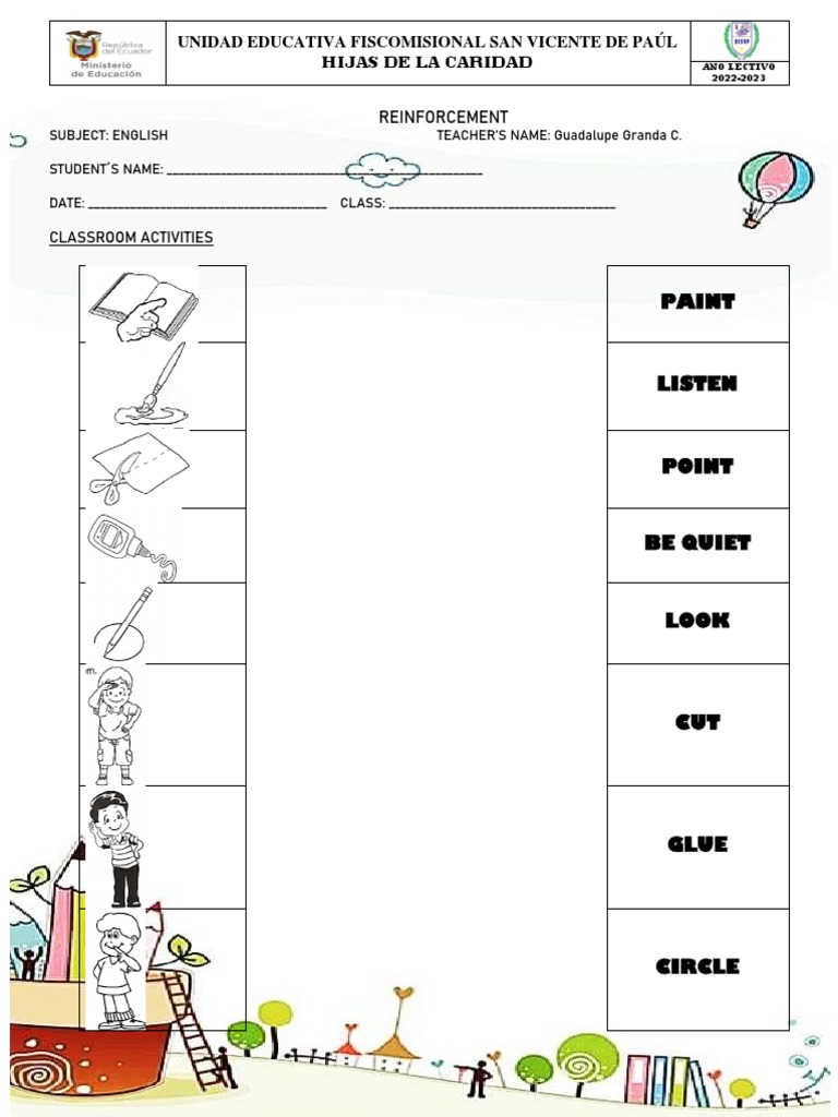 English Reinforcement Activities for Elementary Students | PDF