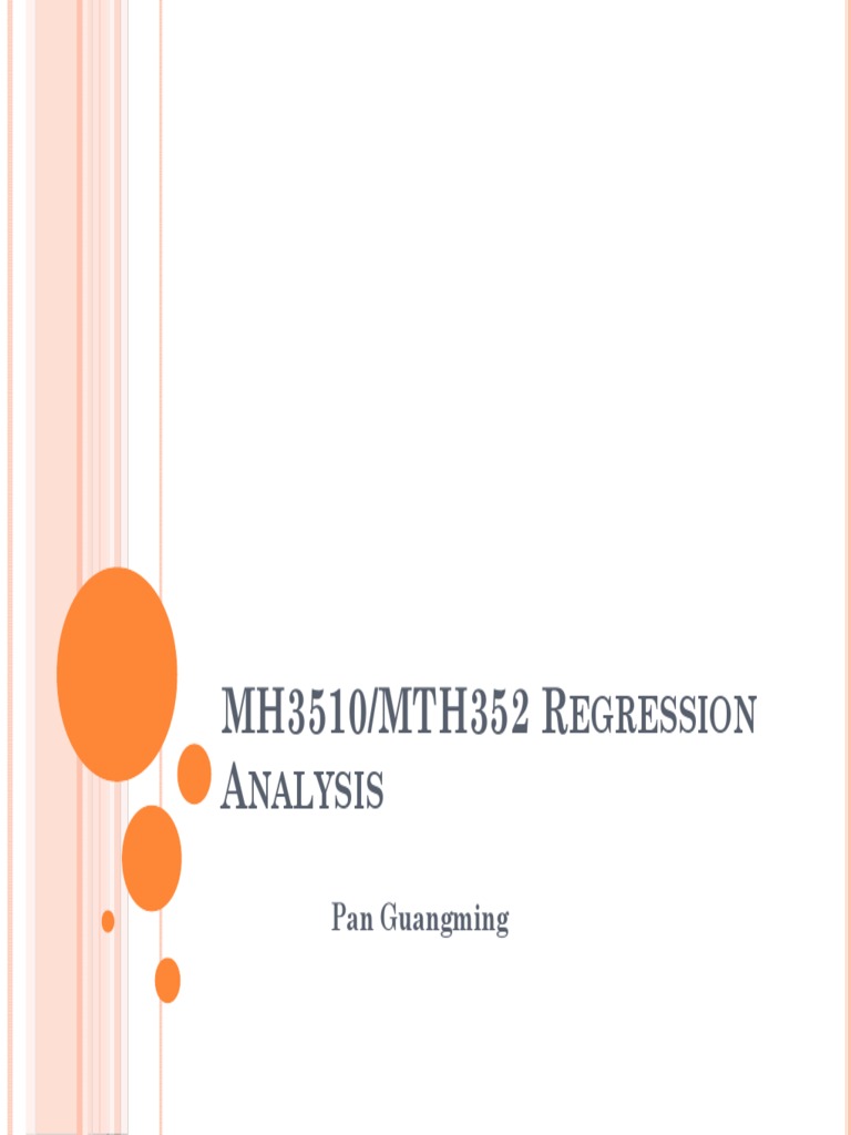 Chapter 1 | PDF | Dependent And Independent Variables | Regression Analysis