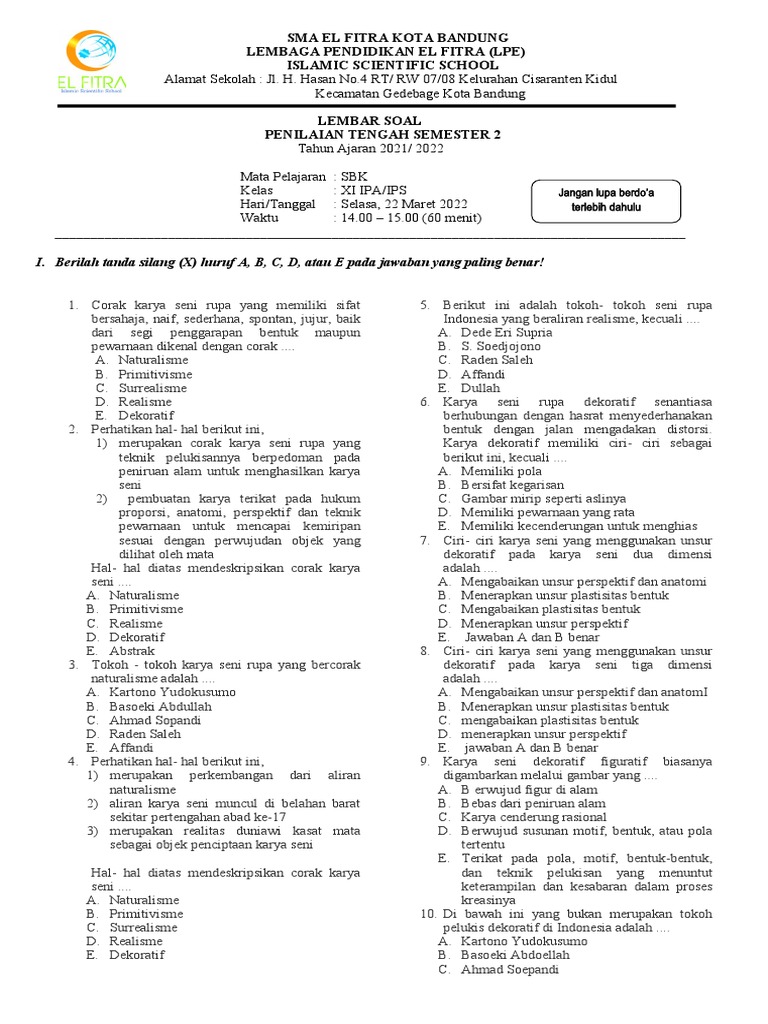Fiks SBK Kelas Xi | PDF