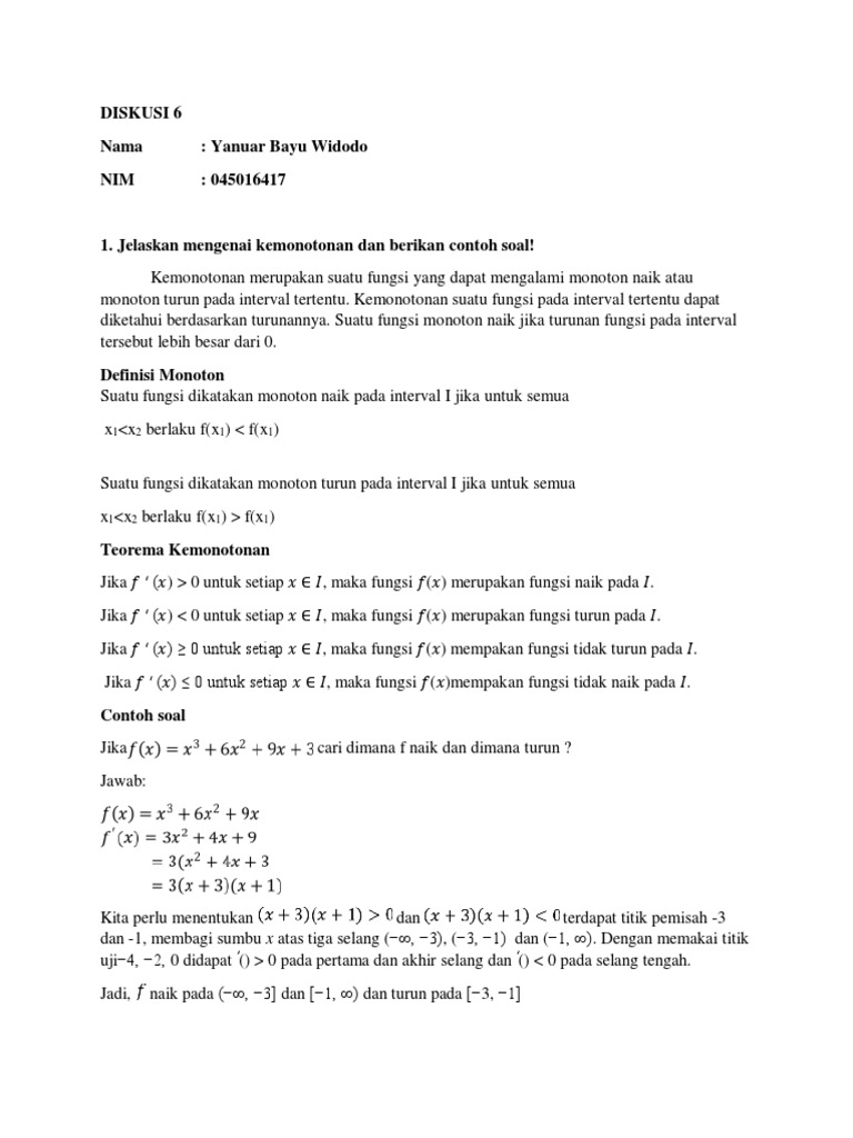 DISKUSI 6 Kalkulus | PDF