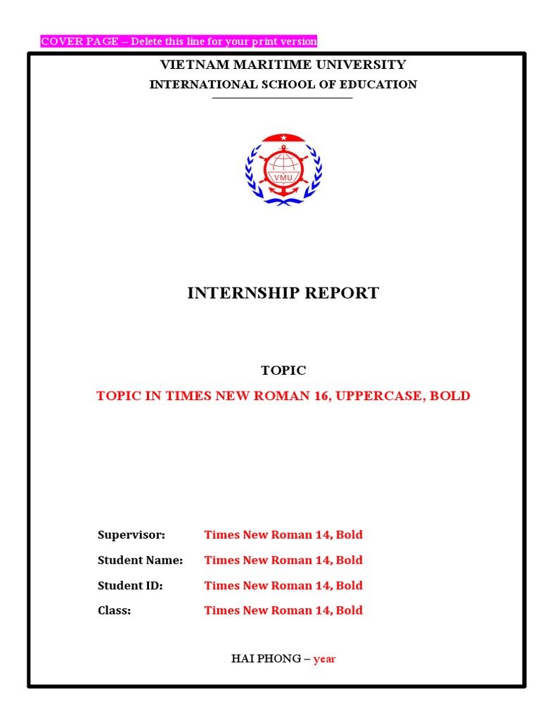 4 - Internship Report Format | PDF | Graphic Design | Book Publishing
