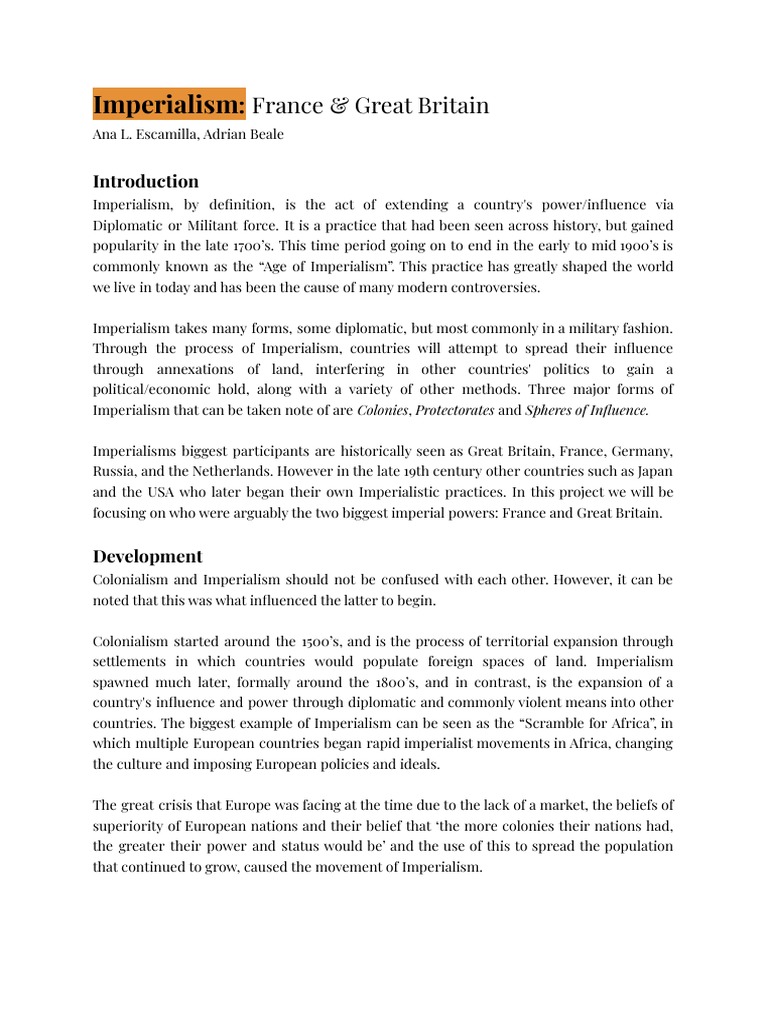 History | PDF | British Empire | Imperialism